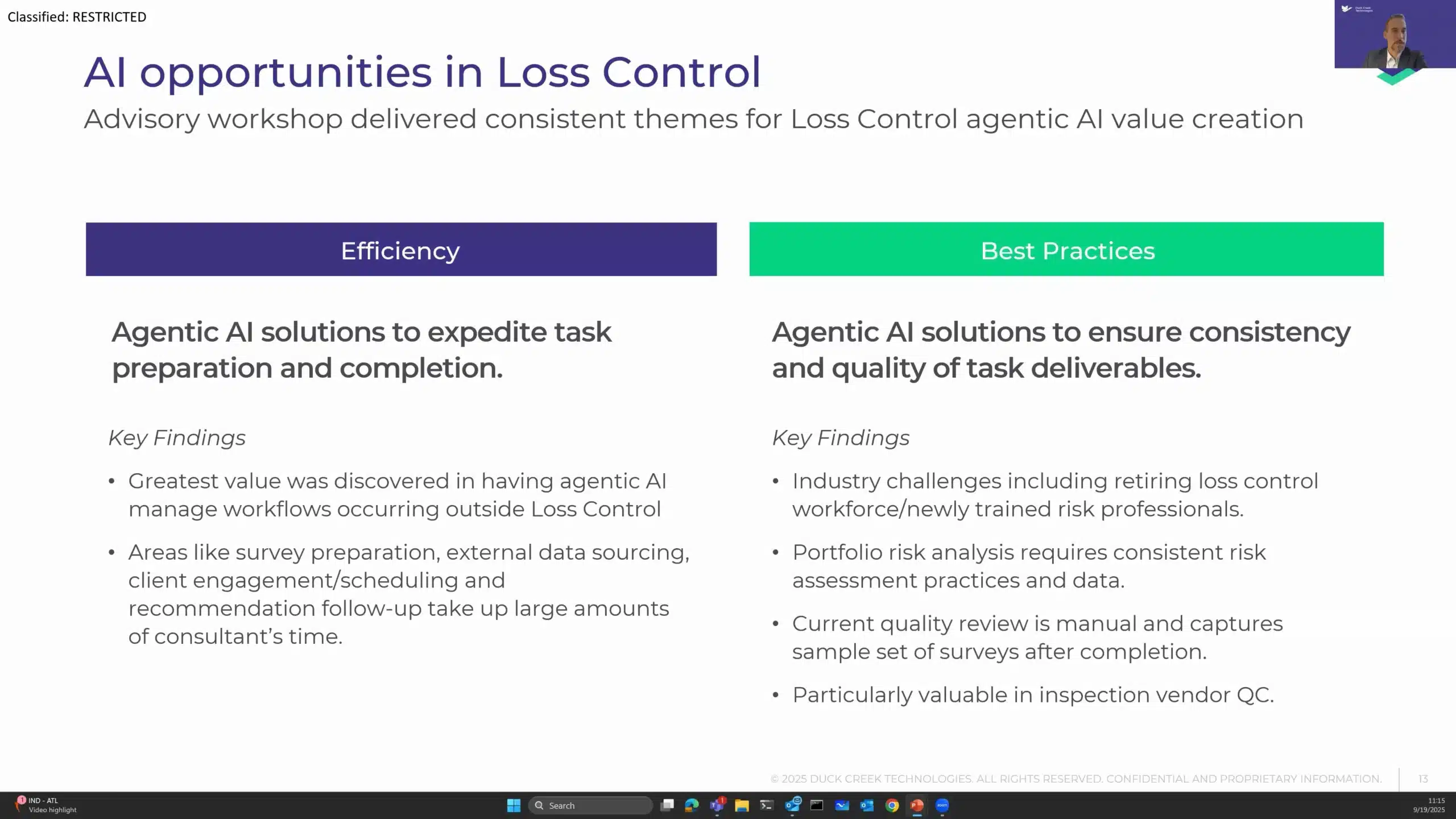 Intelligent Loss Control: Unlocking Workflow Efficiency with Generative AI - Duck Creek